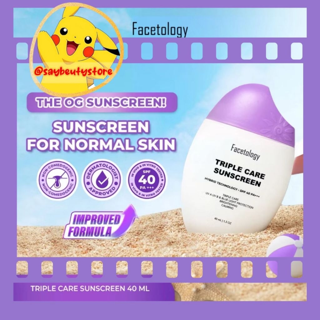 Jual Sunscreen Viral SPF 40 PA+++ | Daily Protection | Triple Care ...
