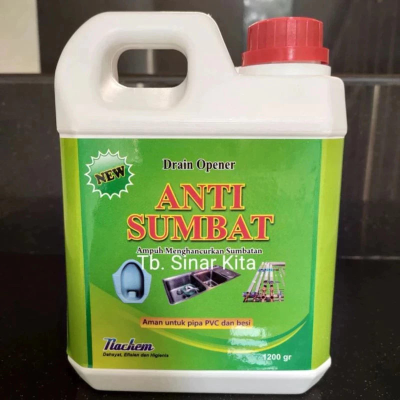Jual Anti Sumbat NACHEM 1200GR Cairan Cair Anti Mampet Kamar Mandi Wc ...