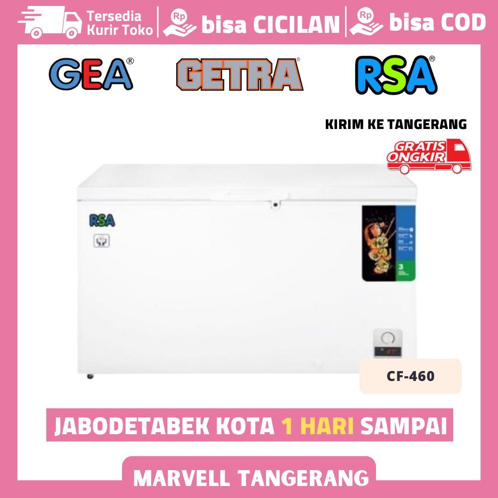 Jual Chest Freezer RSA CF 460 Freezer Box 450 Liter CF-460 Garansi ...