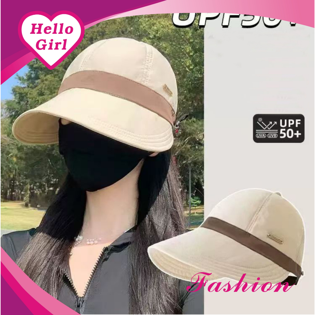 Jual (Hello Girl)MZ76 Topi Anti UV Bahan Adem Pelindung Matahari Gaya ...