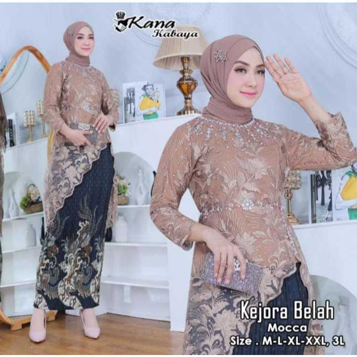 Jual NYL_Mode Set Tunik Kebaya Bahan Tile | Tunik Belah Wanita | Rok ...