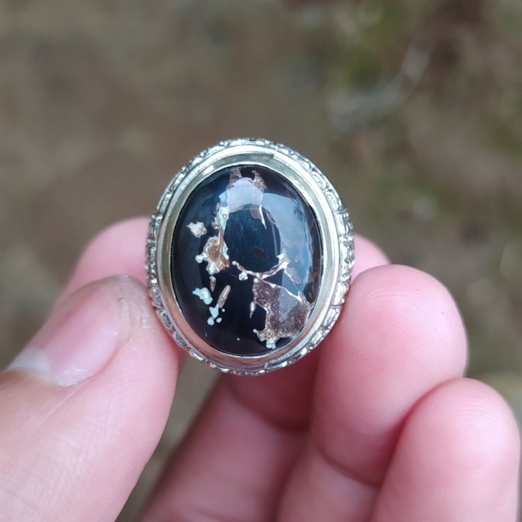 Jual (BISA COD) Cincin Batu Akik Garut Edong Motif Pancawarna Klasik ...