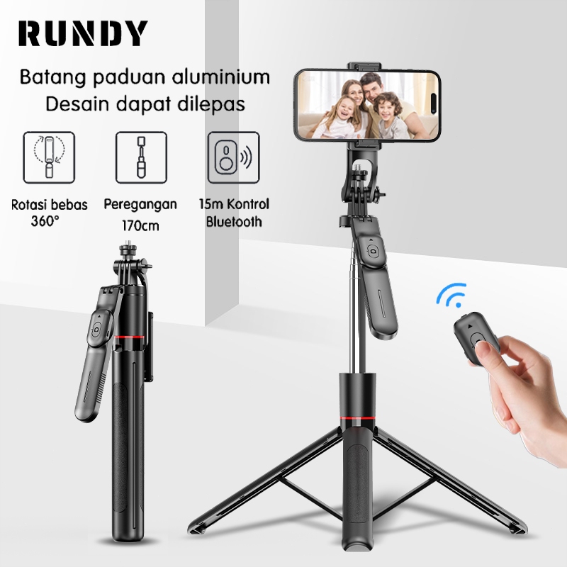 Jual RUNDY【COD】 Tongkat narsis Remote Control Aluminium dengan Kabel ...