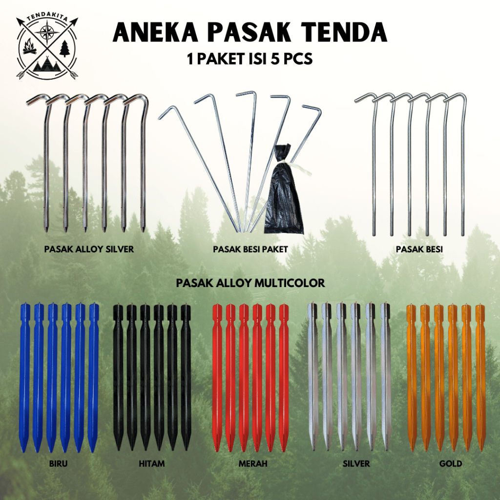 Jual ANEKA PASAK TENDA CAMPING ALLOY PASAK PASAK TENDA BESI GALVANIS ...
