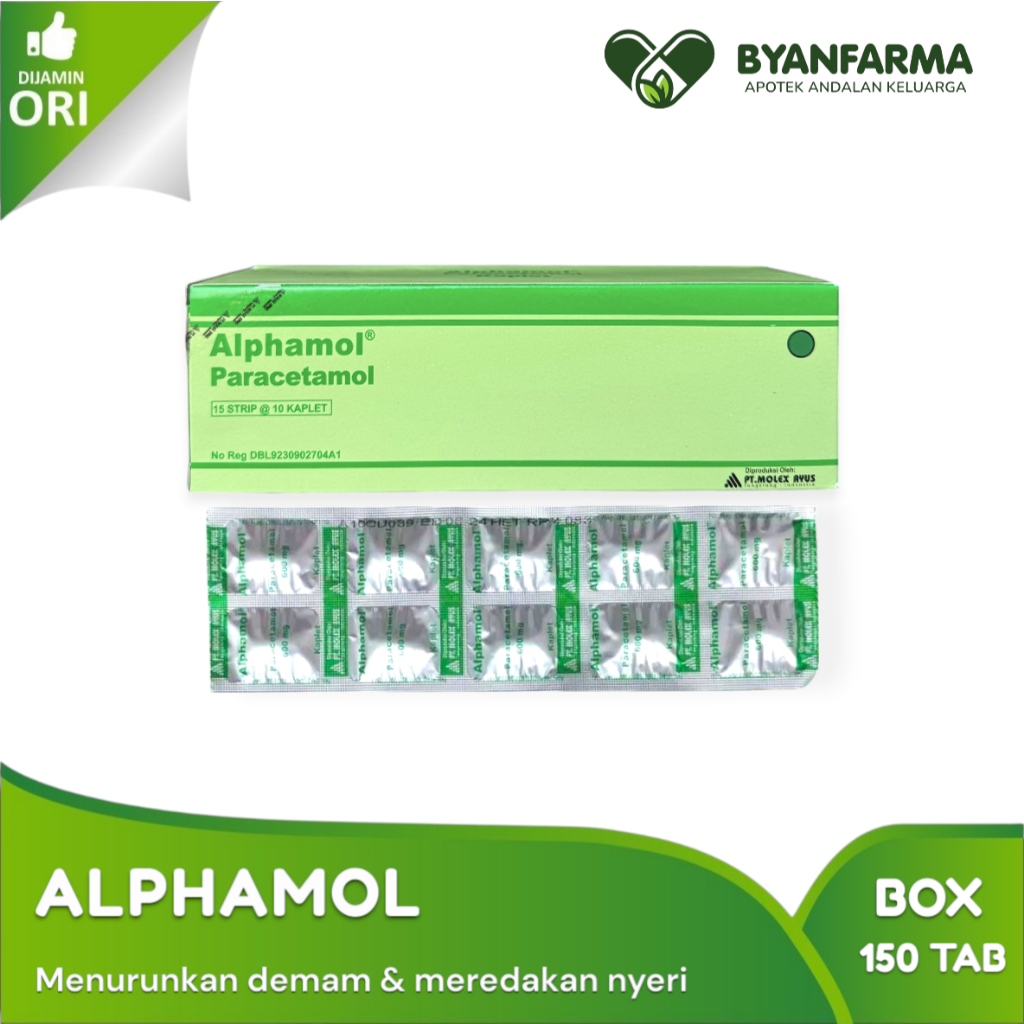 Jual Alphamol Paracetamol 600mg Box 150 Tablet Obat Pereda Demam ...