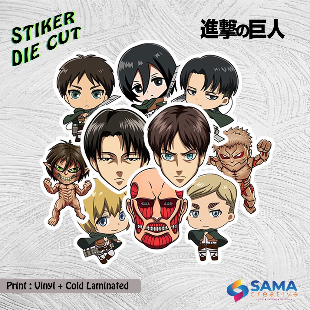 Jual Attack On Titan - Sticker Vinyl Die Cut - Stiker Hp, Laptop, Motor ...