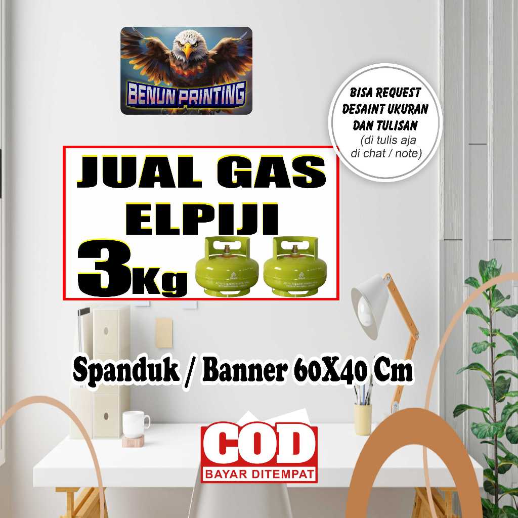 Jual Spanduk Banner 60x40 Jual Gas Elpiji Simpel Bisa Request Desain ...