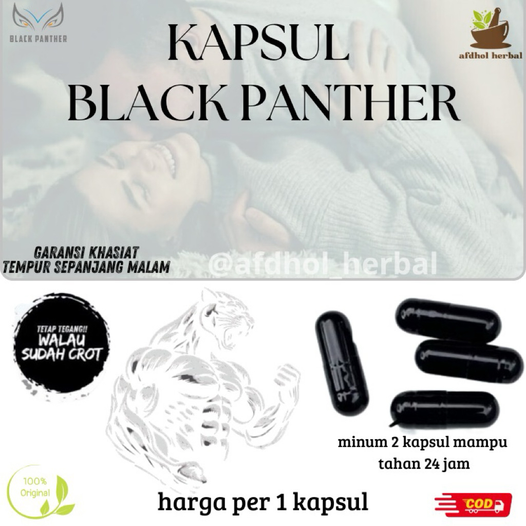 Jual Obat Kuat Kapsul Kuat & Tahan Lama 2025 Black Panther | Shopee ...