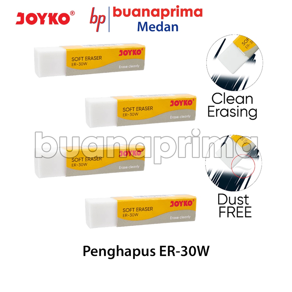 Jual Penghapus JOYKO ER-30W ECERAN Stip Putih Panjang Pensil Eraser ...