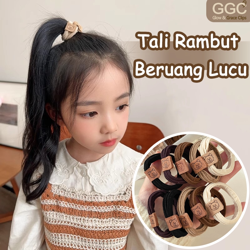 Jual Ikat Rambut Motif Beruang Lucu 5pcs Warna Campur | Desain Korea ...