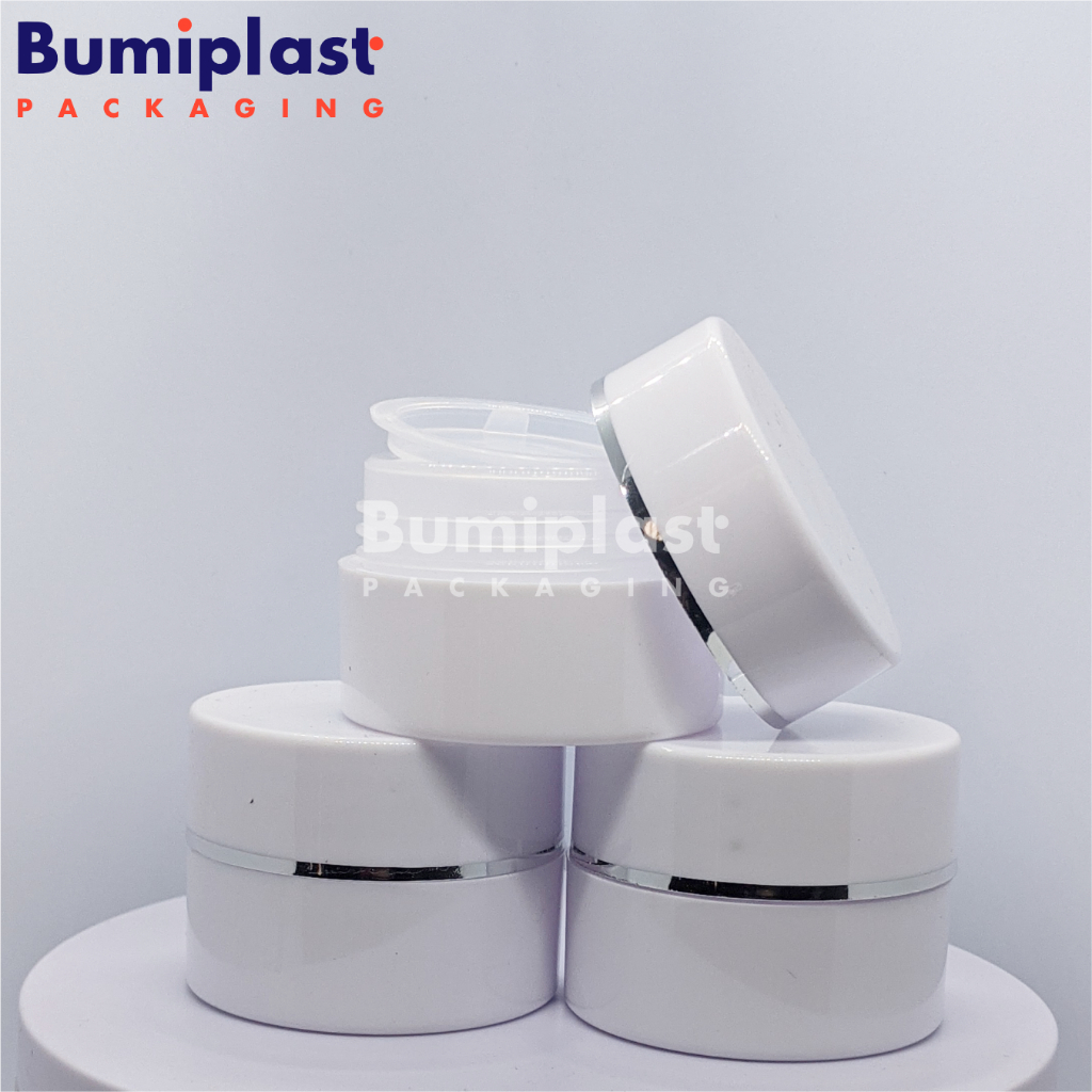 Jual POT JAR POT CREAM BULAT PS 10GR PUTIH| Bandung packaging ...
