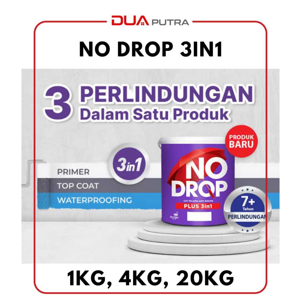 Jual No Drop Plus 3in1 CAT TEMBOK 20 KG/ Cat Waterproofing / Cat ...