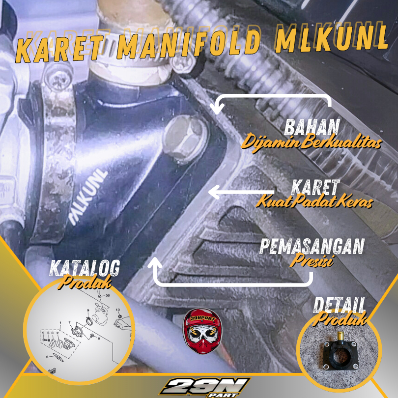 Jual Karet Joint Intake Manipul Manipol Manifold Motor YAMAHA RX KING ...