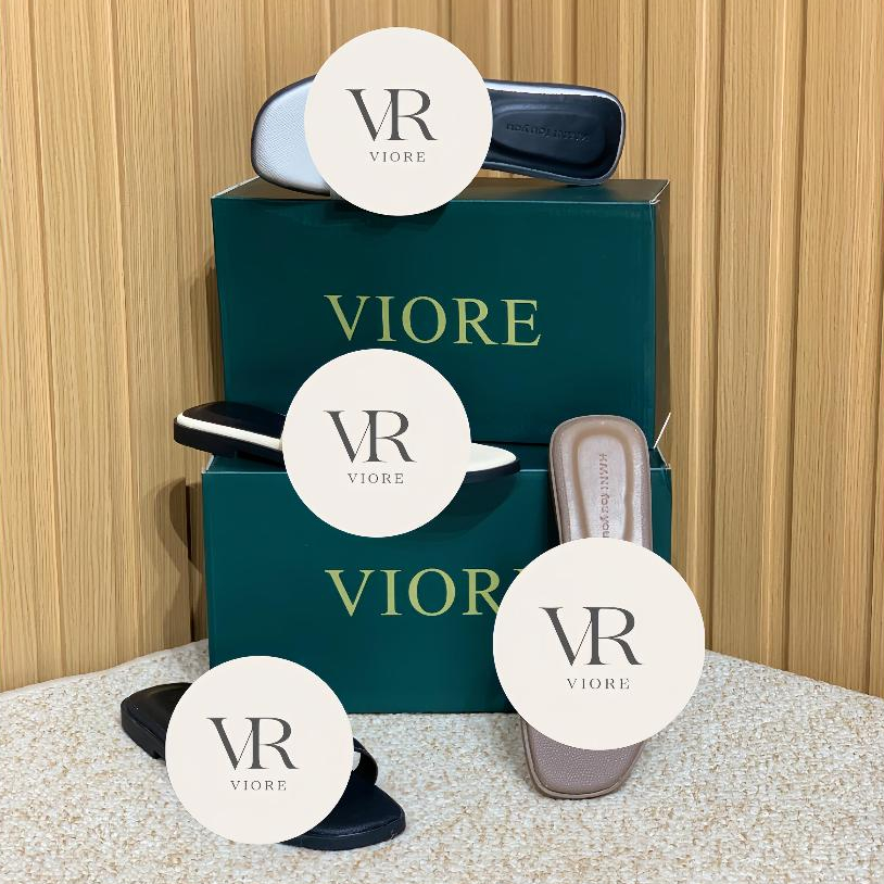 Jual VIORE KELLY (666-8) - SANDAL FLAT FASHION WANITA SIMPLE KEKINIAN ...