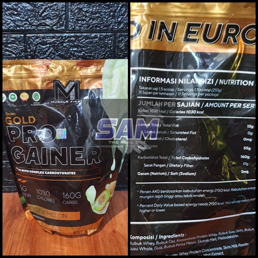 Jual Suplemen Fitness M1 MUSCLE FIRST Gold Pro Gainer 6 lb 2721 gram ...