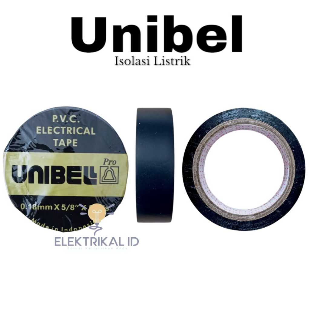 Jual ISOLASI HITAM UNIBEL / LAKBAN LISTRIK / ISOLASI LISTRIK PVC MURAH | Shopee Indonesia