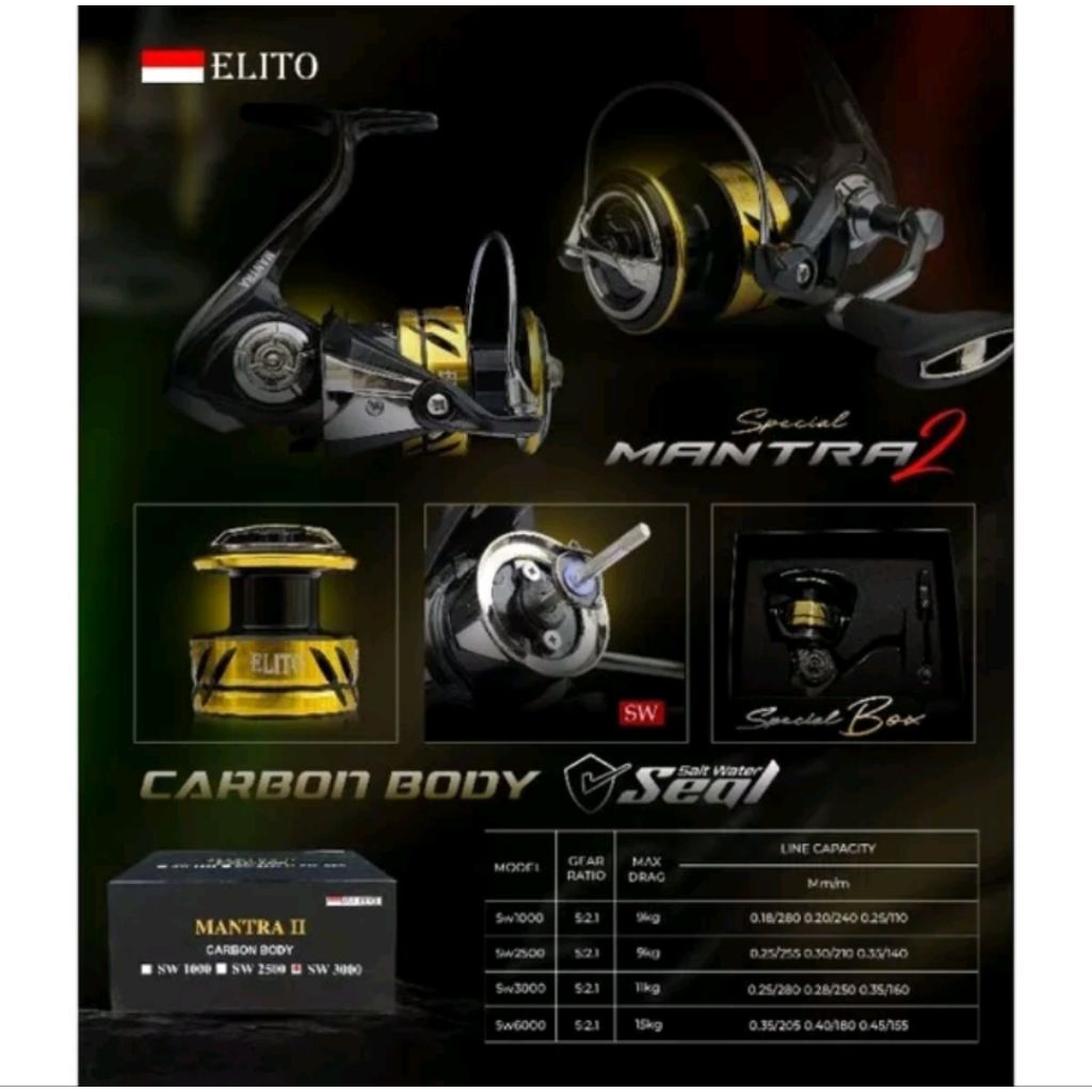 Jual Reel Pancing Elito Mantra SW | Shopee Indonesia
