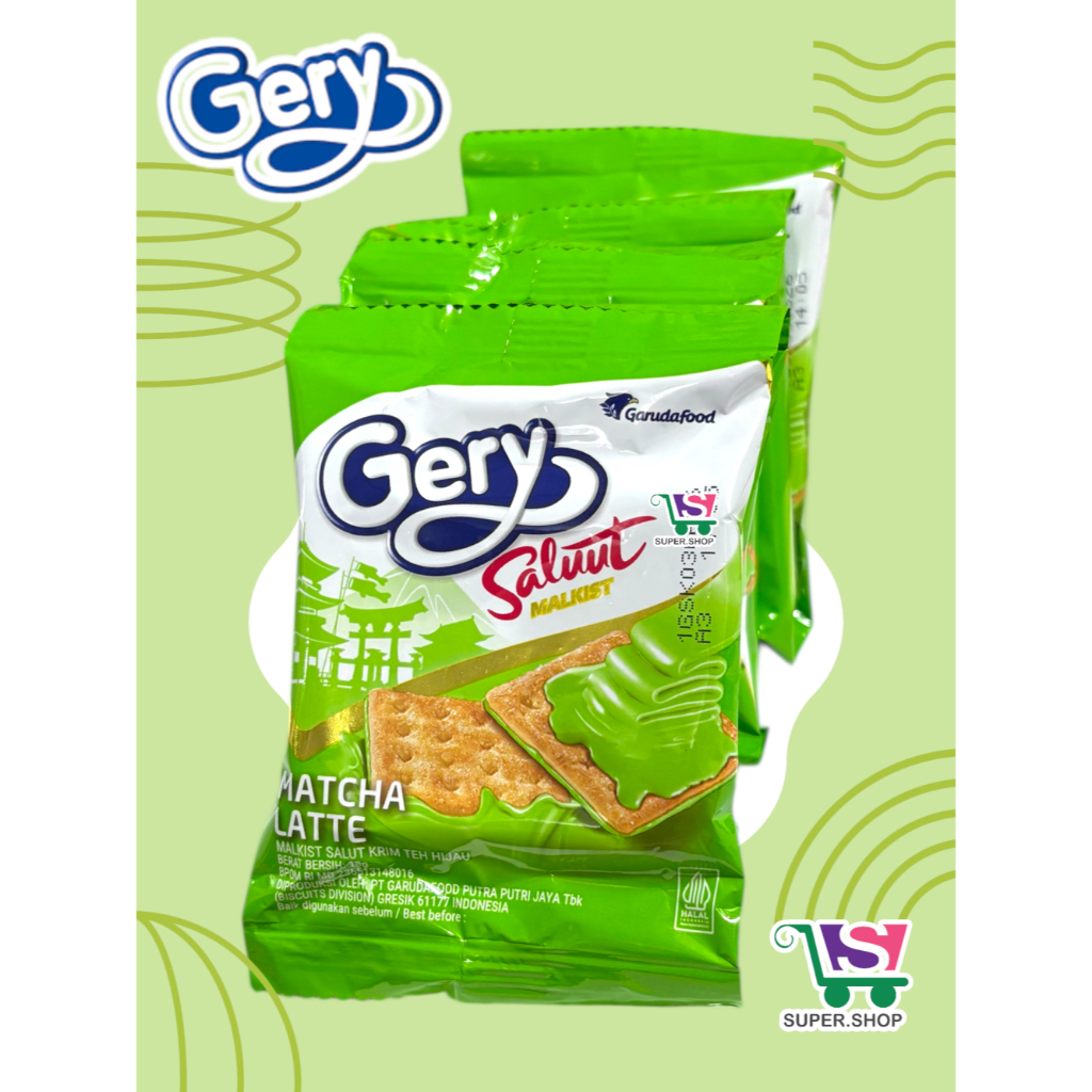 Jual Gery Saluut Malkist Marie / Sweet Cheese / Matcha (isi 10 pcs ...