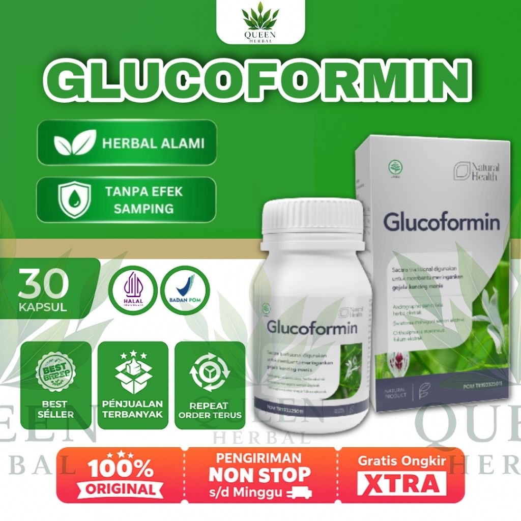 Jual GLUCOFORMIN Original Obat Herbal Diabetes Kencing Manis Gula Darah ...