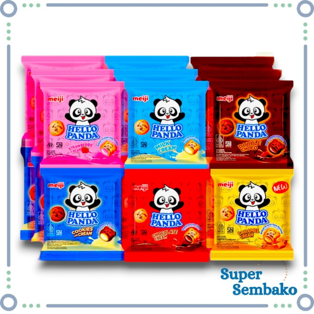 Jual SNACK BISKUIT COOKIES HELLO PANDA MEIJI RASA COKELAT STRAWBERRY ...
