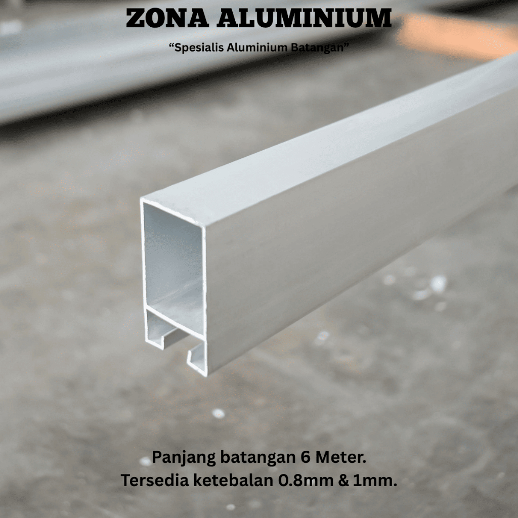 Jual Aluminium Batangan 9055 Tiang Polos untuk Sliding Door | Shopee ...
