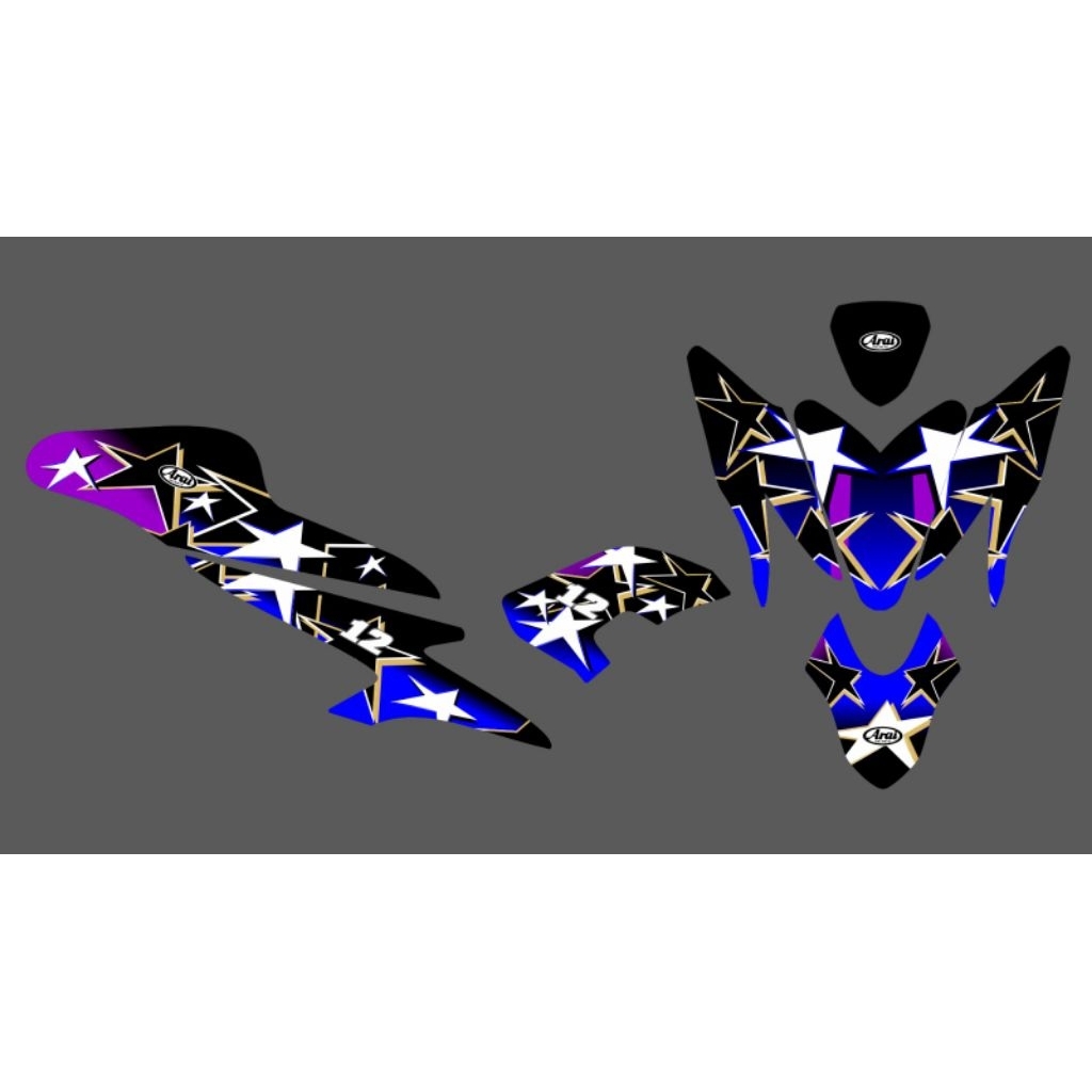 Jual STICKER DECAL FULL BODY HALUS YAMAHA AEROX OLD MOTIF ARAI BINTANG ...