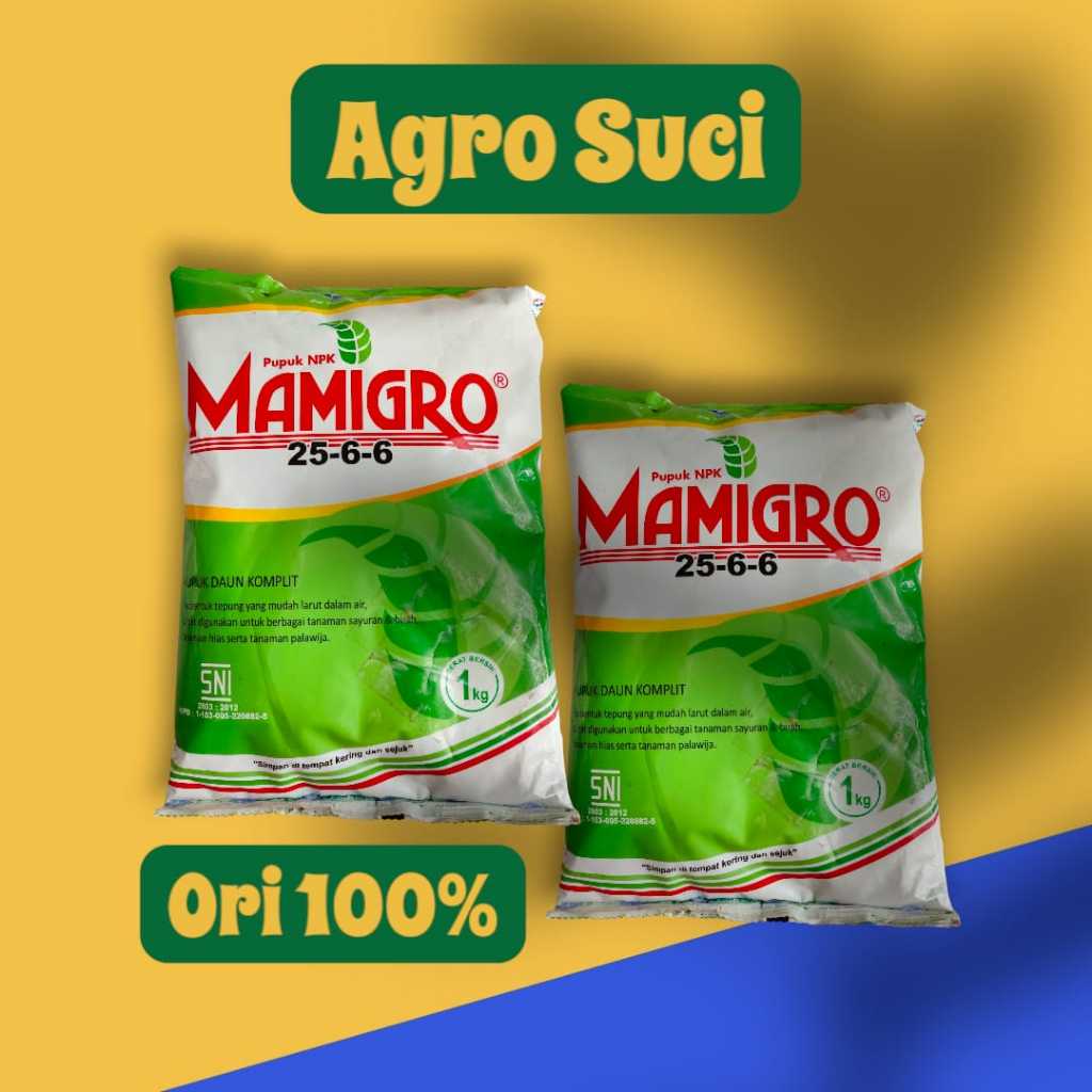 Jual Pupuk Mamigro Hijau/ Daun 25-6-6 Besar - 1 KG | Shopee Indonesia
