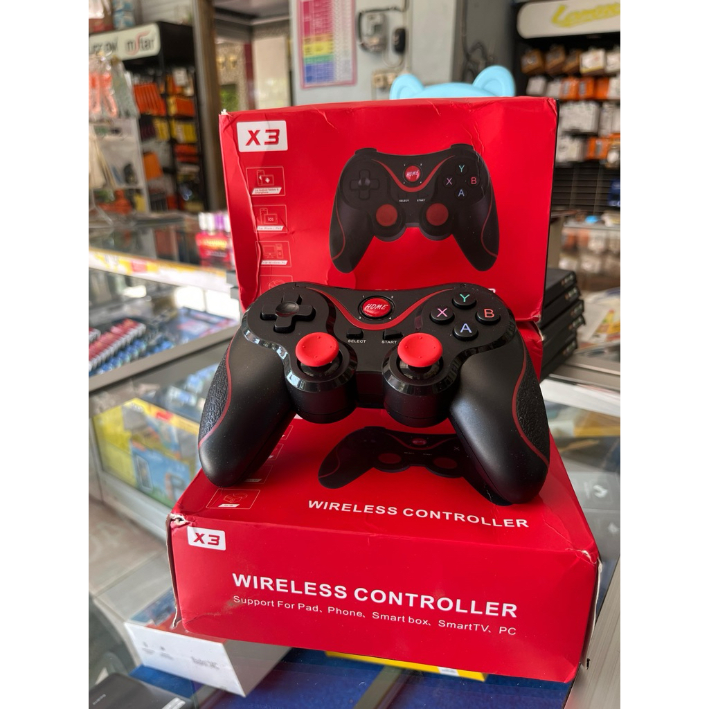 Jual Game pad Console stick Bluetooth X3 + Holder | Shopee Indonesia