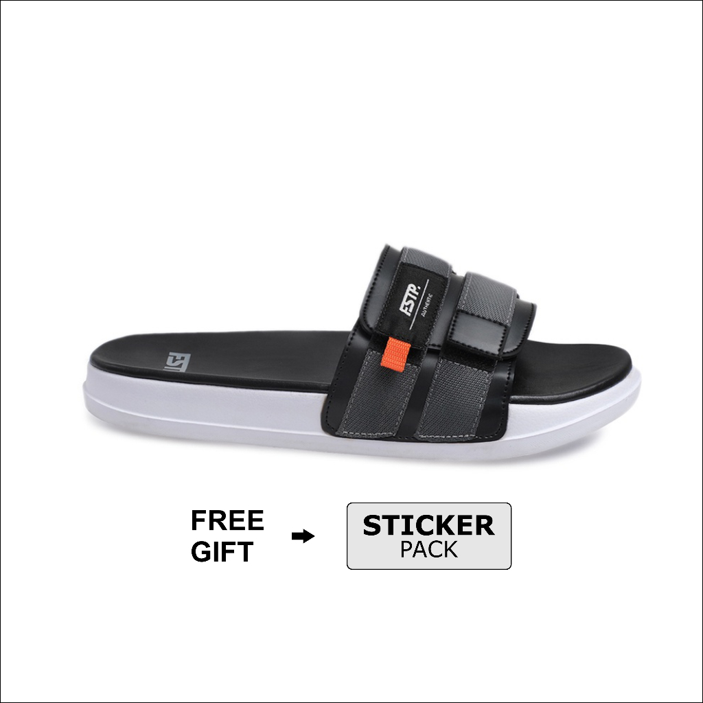 Jual Sandal Slide Pria Stereo Series Double Strap - Sendal Santai ...