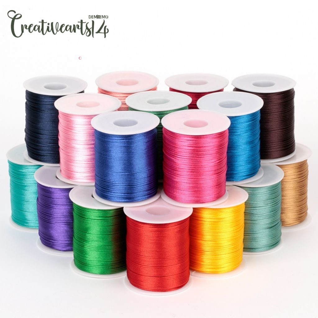 Jual [ 10 METER ] Tali Satin Simpul Cina Tali Gelang Anyam Bahan ...