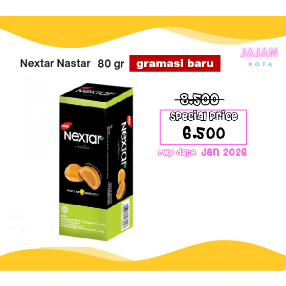 Jual Nextar Nastar Kotak 80 gram (8 x 10 gram) | Shopee Indonesia