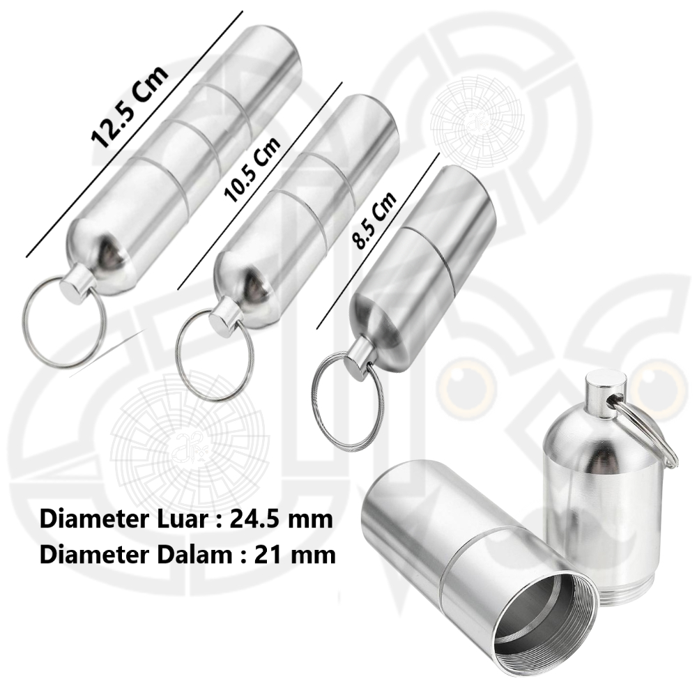 Jual Tabung Cylinder Stainless Tempat Obat Vitamin dan Sebagainya ...