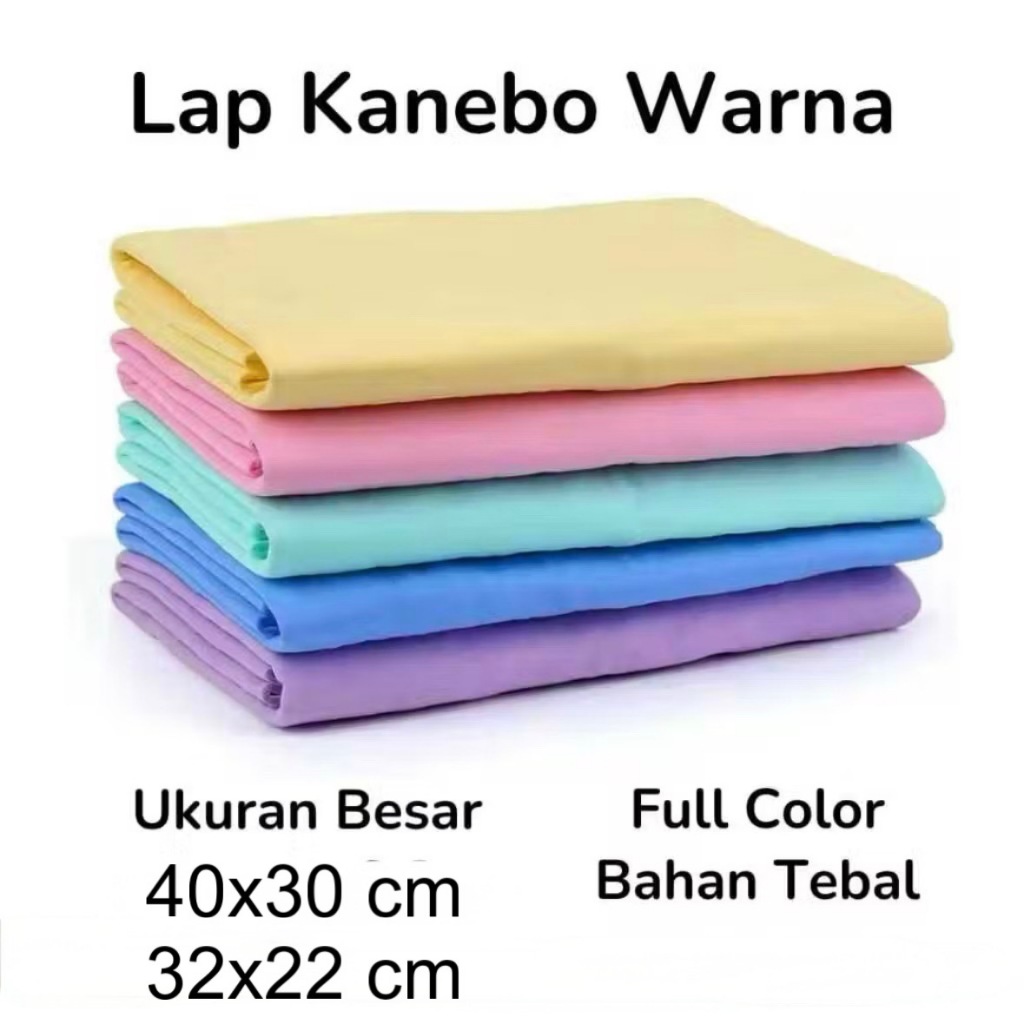 Jual KAIN LAP KANEBO WARNA 40X30CM KAIN LAP SERAT SINTETIS POLOS REFIL ...
