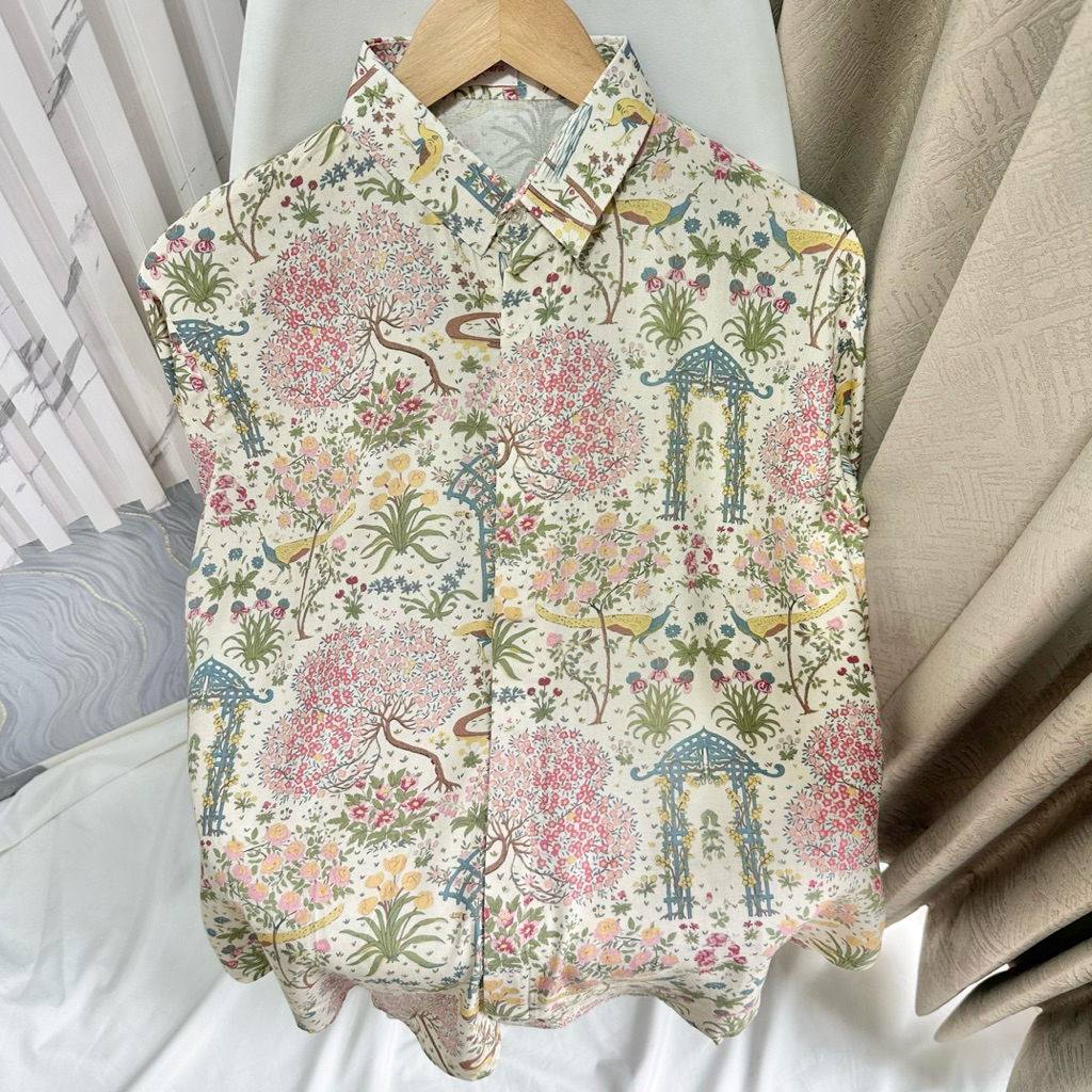 Jual Pattern Shirt / Oversized Pattern Shirt / Garden | Shopee Indonesia