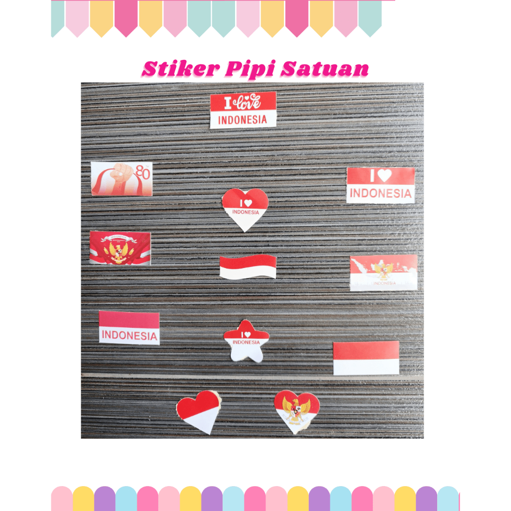 Jual Sticker Pipi Pcs Stiker Bendera Merah Putih Dirgahayu/ Hut Ri ...