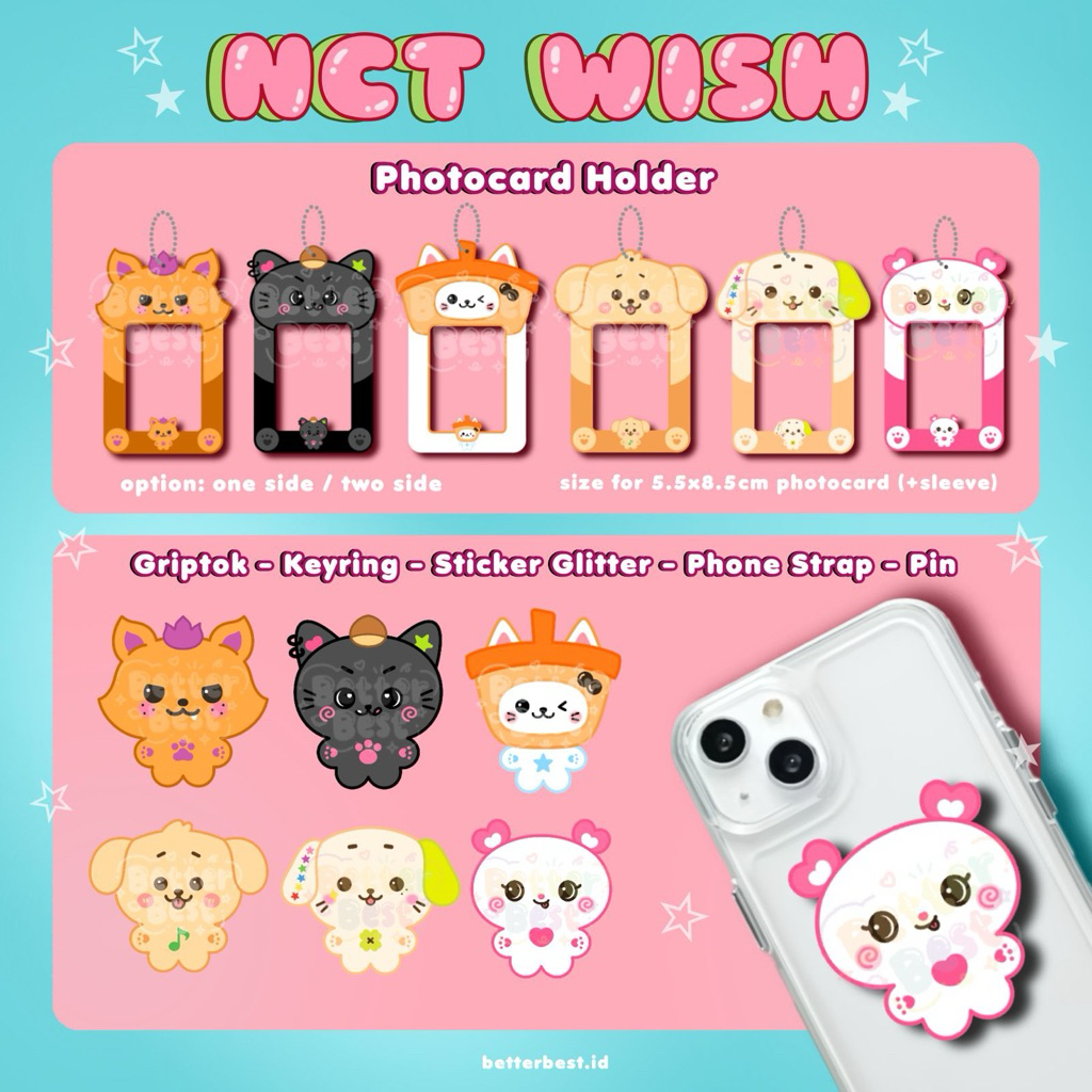 Jual NCT WISH CARD HOLDER KEYCHAIN GRIPTOK Popsocket Keyring Cahol ...