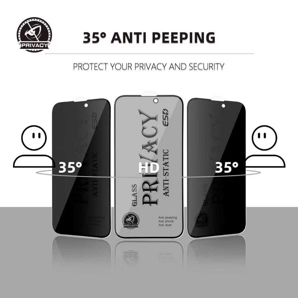 Jual [ ESD ANTI SPY PRIVACY ] ANTI STATIC TEMPERED GLASS IPHONE 16 ...