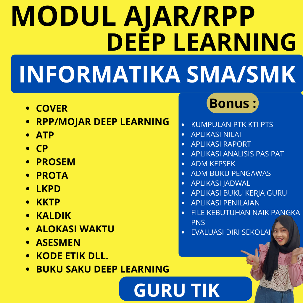 Jual Modul Ajar/RPP Deep Learning INFORMATIKA KELAS 10 11 12 - RPP DEEP ...