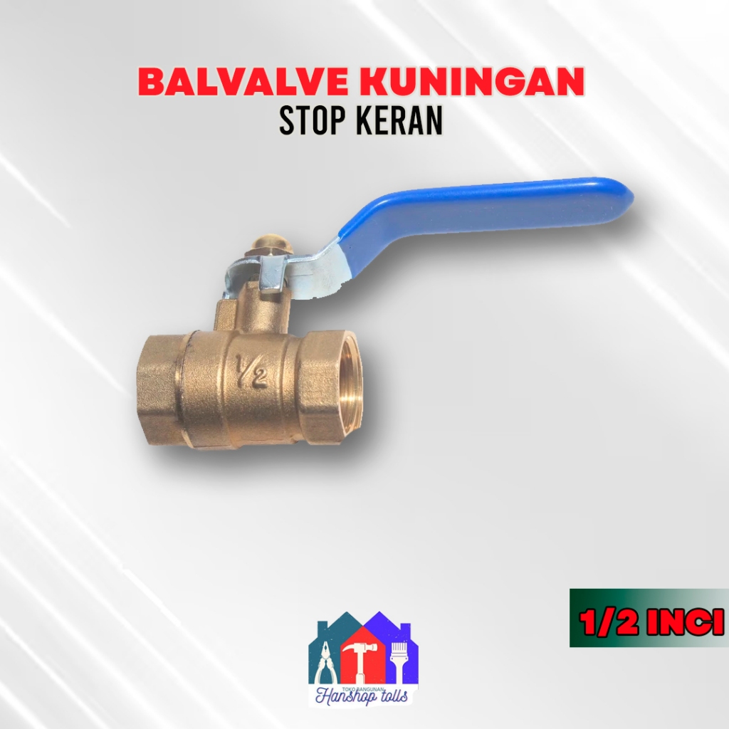 Jual Ball Valve Kuningan 1/2 Inci Stop Keran Kran Kuningan 1/2" Inchi ...