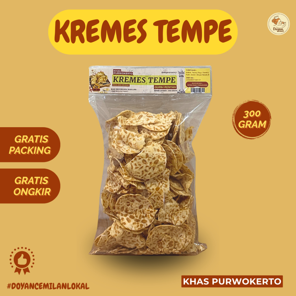 Jual KREMES TEMPE / KRIPIK TEMPE/ OLEH-OLEH KRIPIK TEMPE 250GR | Shopee ...