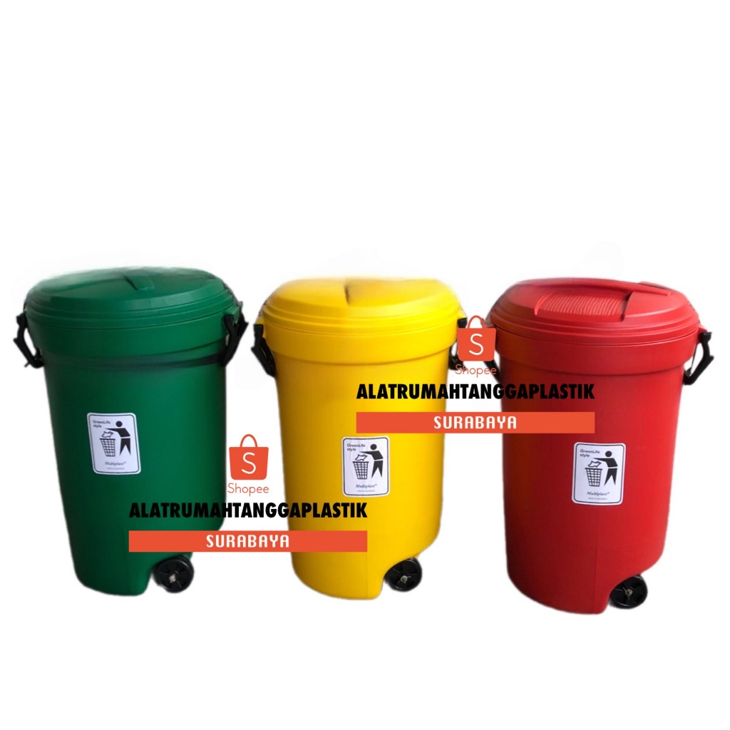 Jual Baru Khusus Gojek/Grab Tong Sampah Besar 120Liter / Tempat Sampah 120 Liter / Tempat Sampah ...