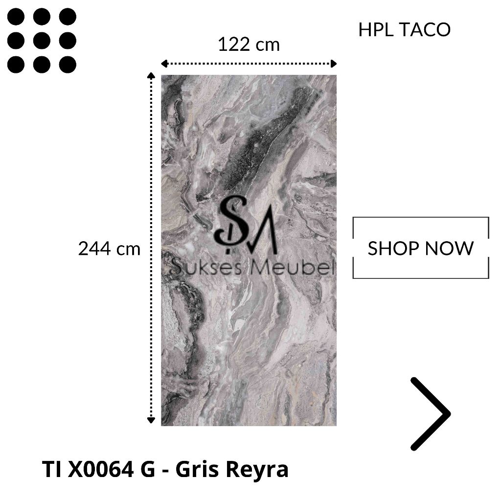 Jual TACO HPL Ultimate Pattern TI X0064 G - Gris Reyra | Per 1 Lembar ...