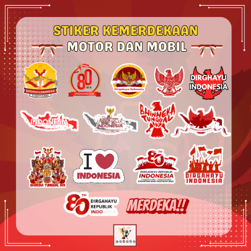 Jual Sticker Kemerdekaan 17 Agustus Motor Dan Mobil Bahan Vnyl l Hadiah ...