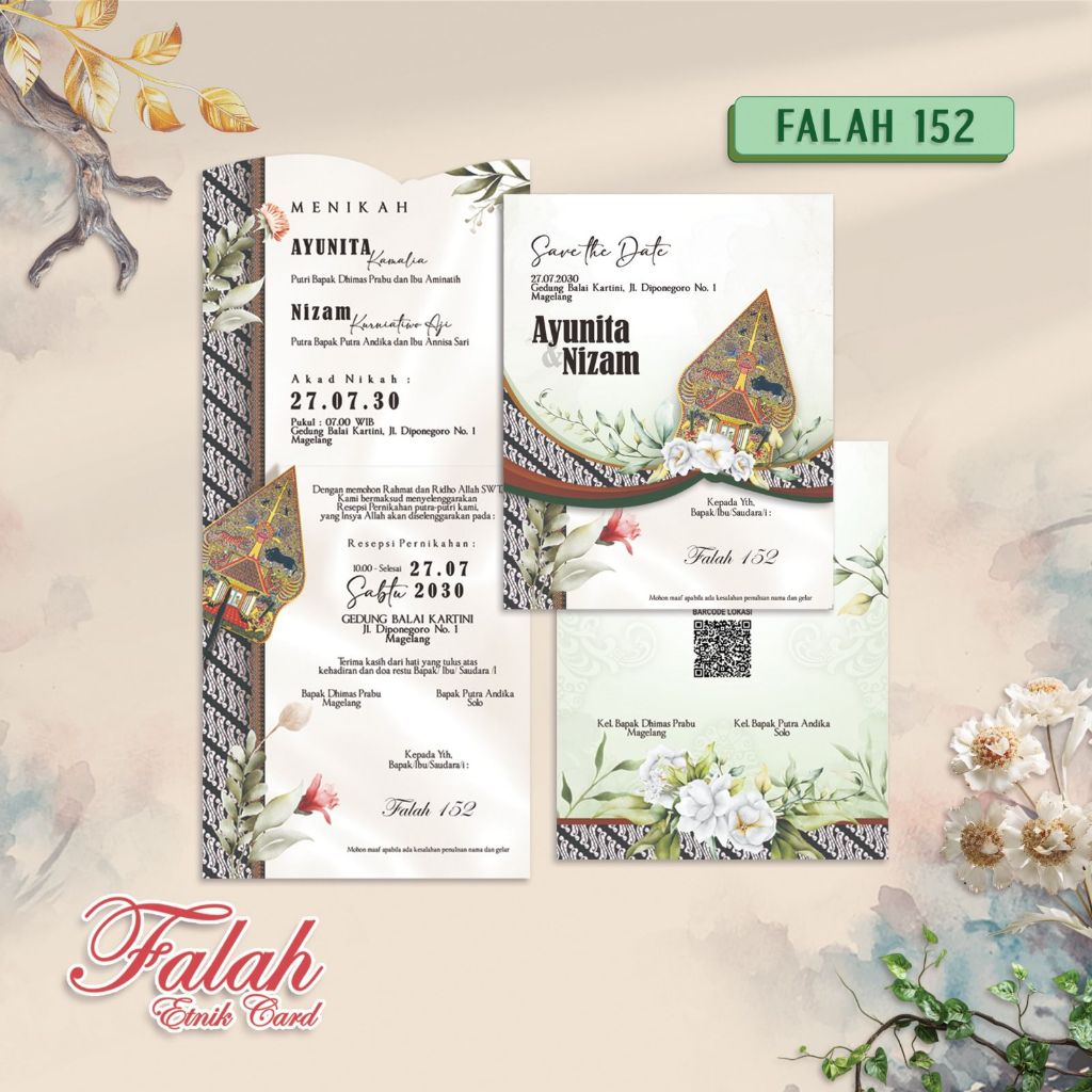 Jual Blangko Undangan Falah 152 | UndanganPernikahan | Blangko Undangan ...