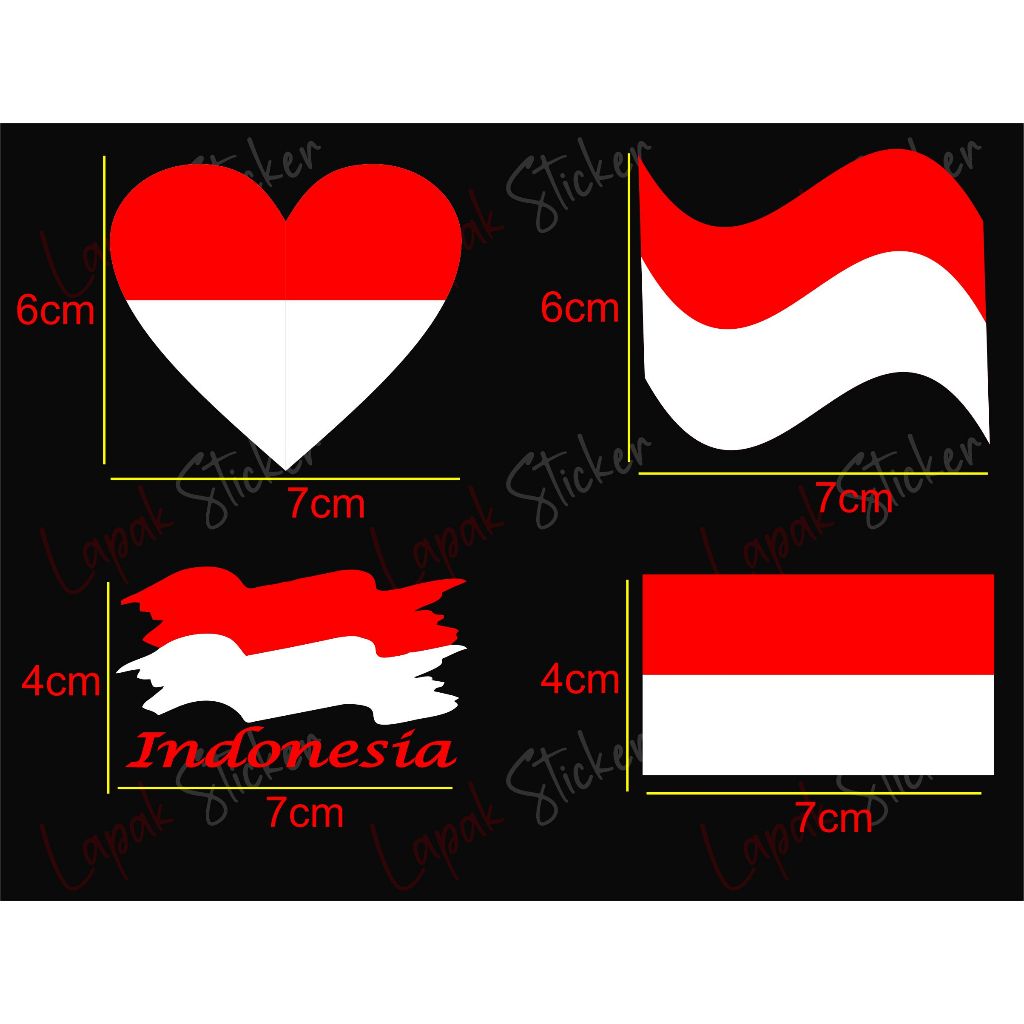 Jual sticker bendera indonesia berbagai macam variasi | Shopee Indonesia