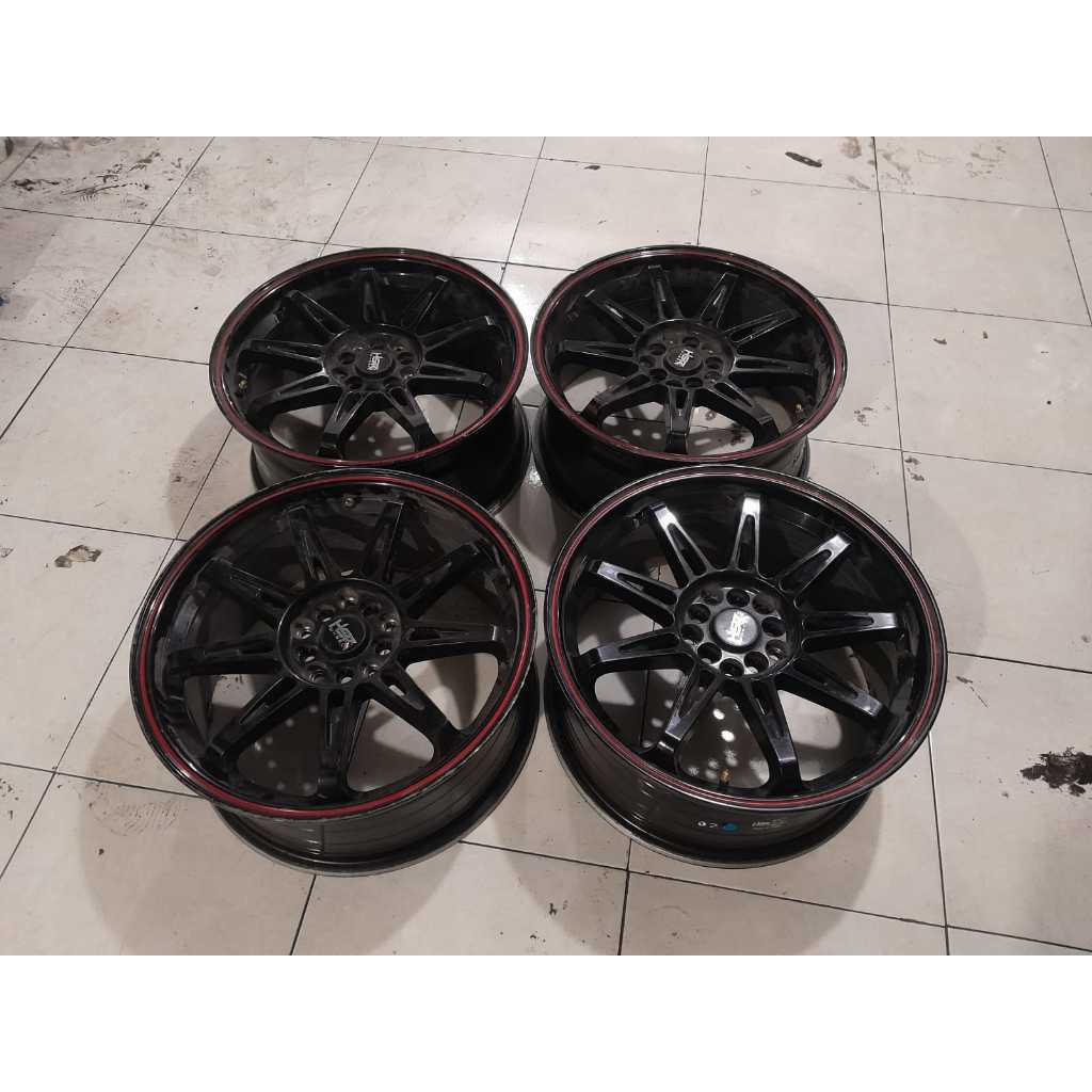 Jual VELG MOBIL RACING HSR TIKALA RING 18 LEBAR 8 LUBANG BAUT PCD 5X100, 5X114 PELEK | Shopee ...