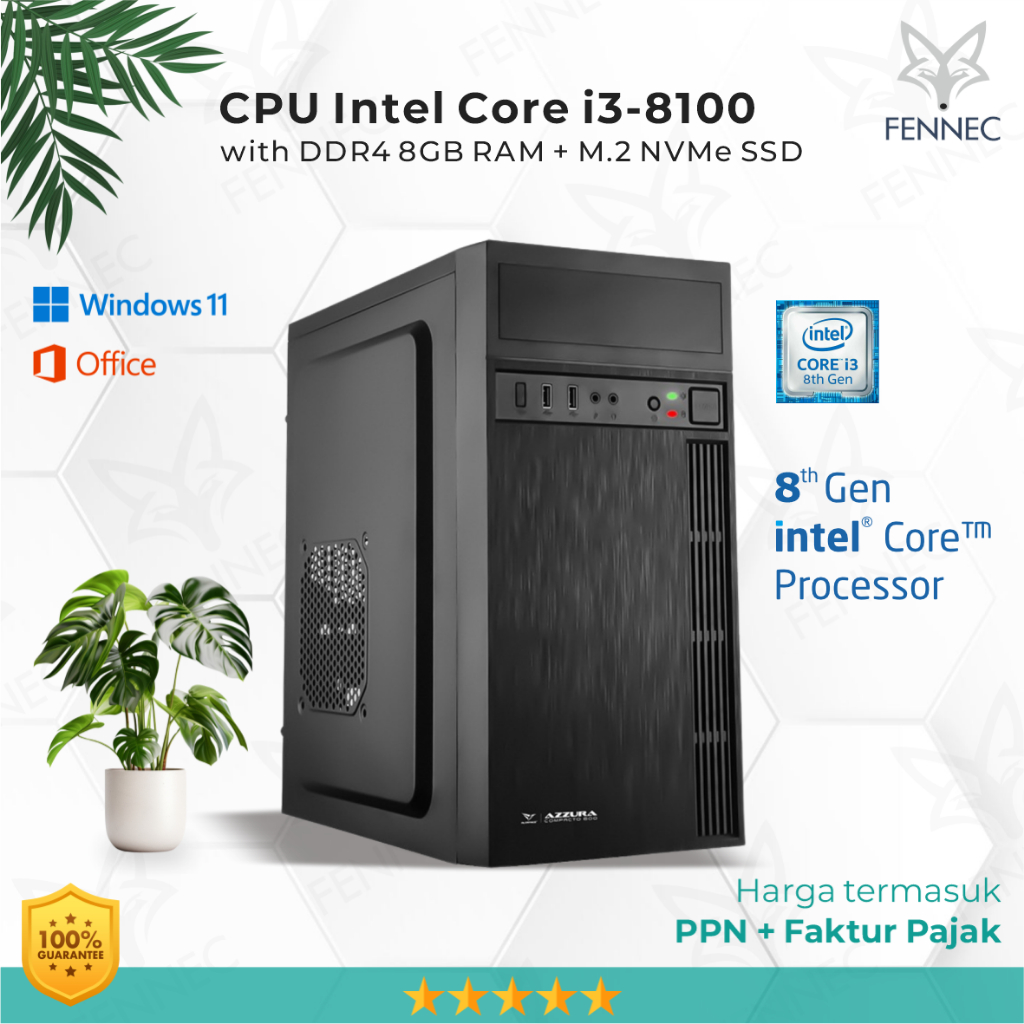 Jual CPU PC Komputer Intel Core i3-8100 Gen-8 RAM 8GB SSD Rakitan Office | Shopee Indonesia