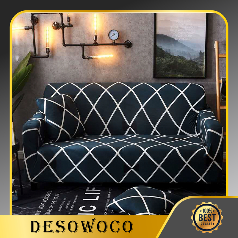 Jual DESOWOCO Cover Sofa Elastic Elastis Sarung Sofa Pattern Menarik ...