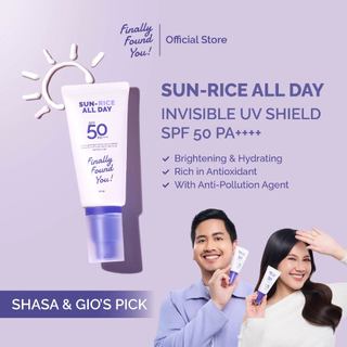 Jual Finally Found You! SUN-RICE ALL DAY Invisible UV Shield SPF 50 PA ...