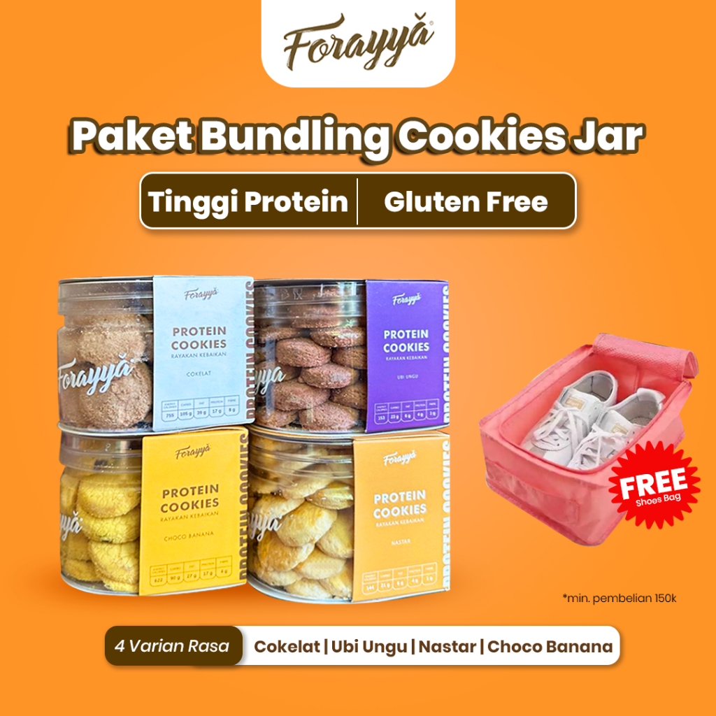 Jual Paket Bundling Protein Cookies Jar Gluten Free Tinggi Protein ...